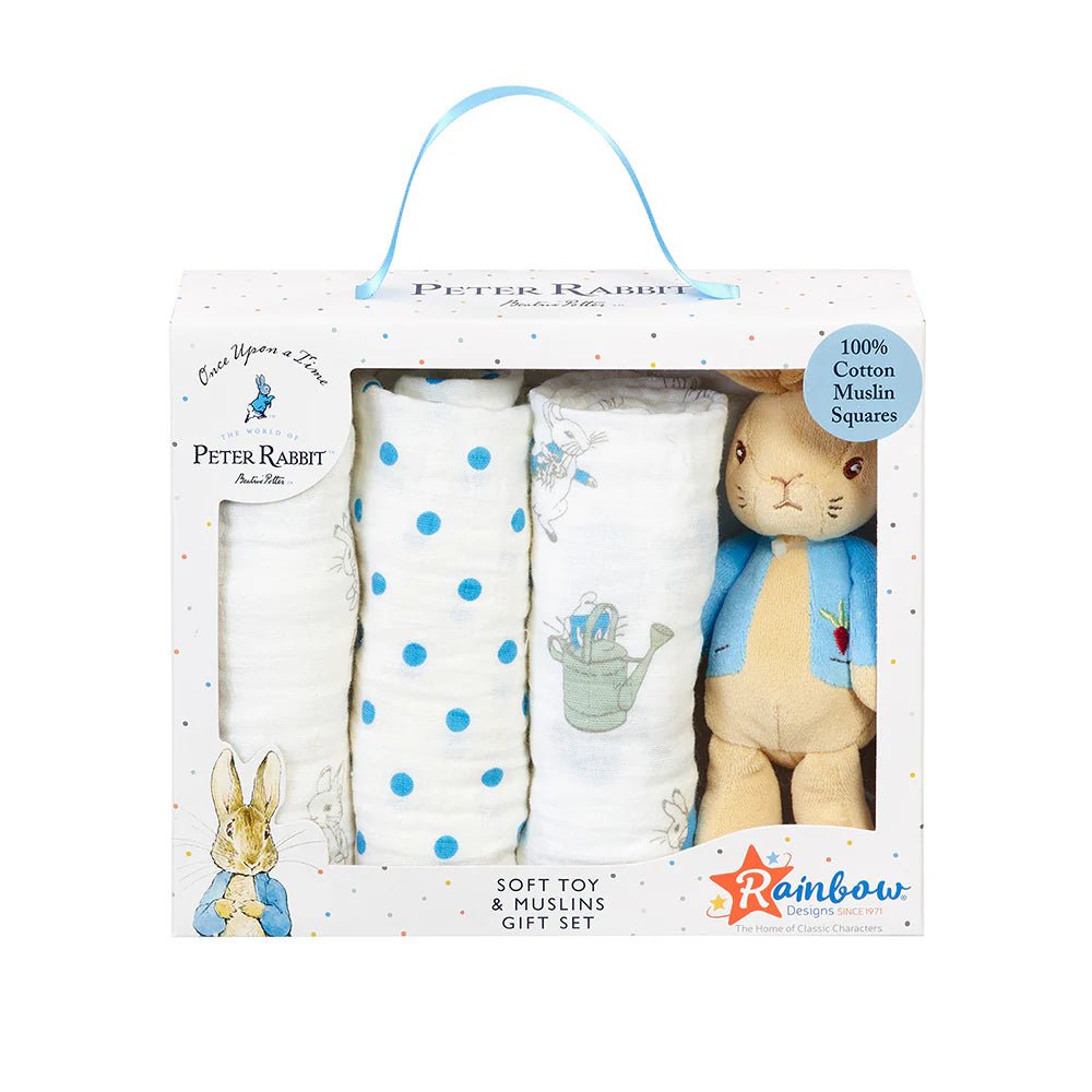 Peter Rabbit Toy Multicolour (Muslin and Peter Rabbit toy set)